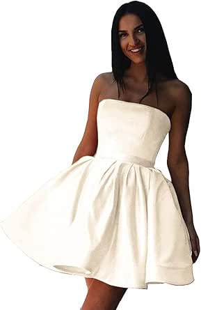 Amazon.com: Yukale Vestidos cortos de satén para mujer, vestidos de ...