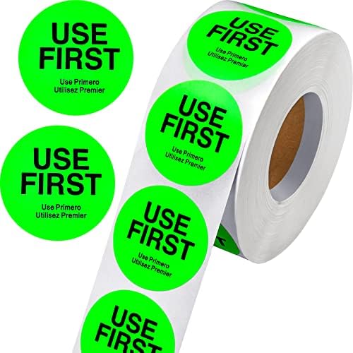 Amazon.com : 1000 Pcs Use First Stickers Day Food Labels 1.5 Inch ...