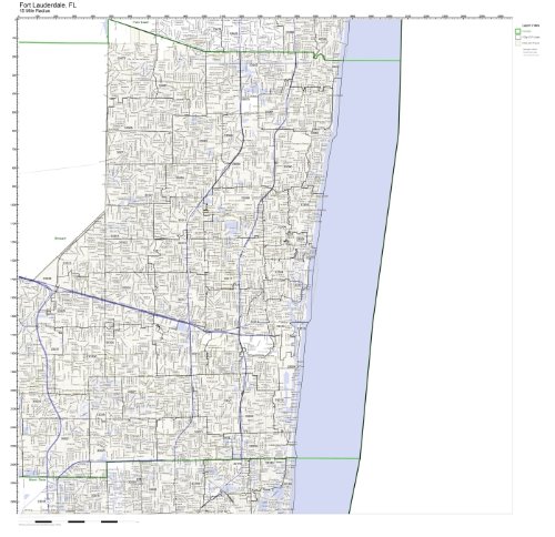 Amazon.com: Working Maps Fort Lauderdale, FL Zip Code Map Laminated ...