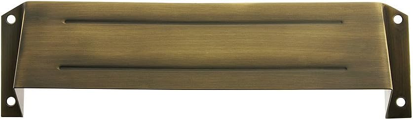 Solid Brass Mail Slot Hood for Open Back Plates Antique Brass ...
