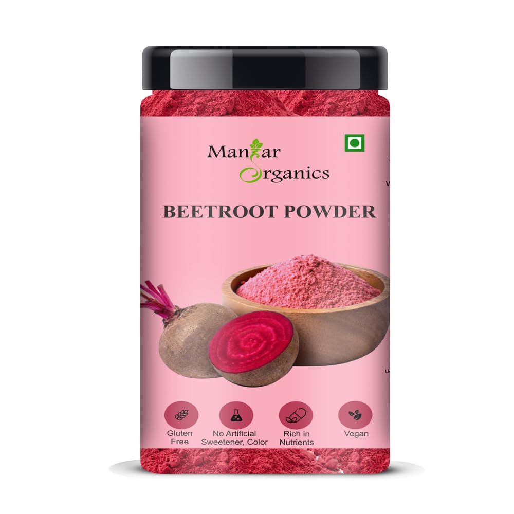 ManHar Organics Natural Beetroot Powder Jar 450gm| For Health, Skin ...