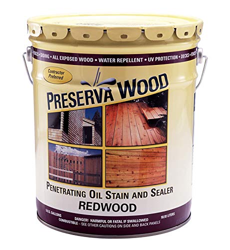 Preserva Wood Transparent Matte Redwood Oil-Based Oil-Based Stain and ...