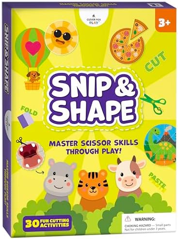 Amazon.com: Clever Fox Play Snip & Shape Scissor Skills Activity Book ...