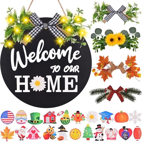 Amazon.com: EgticLive Interchangeable Welcome Sign for Front Door ...