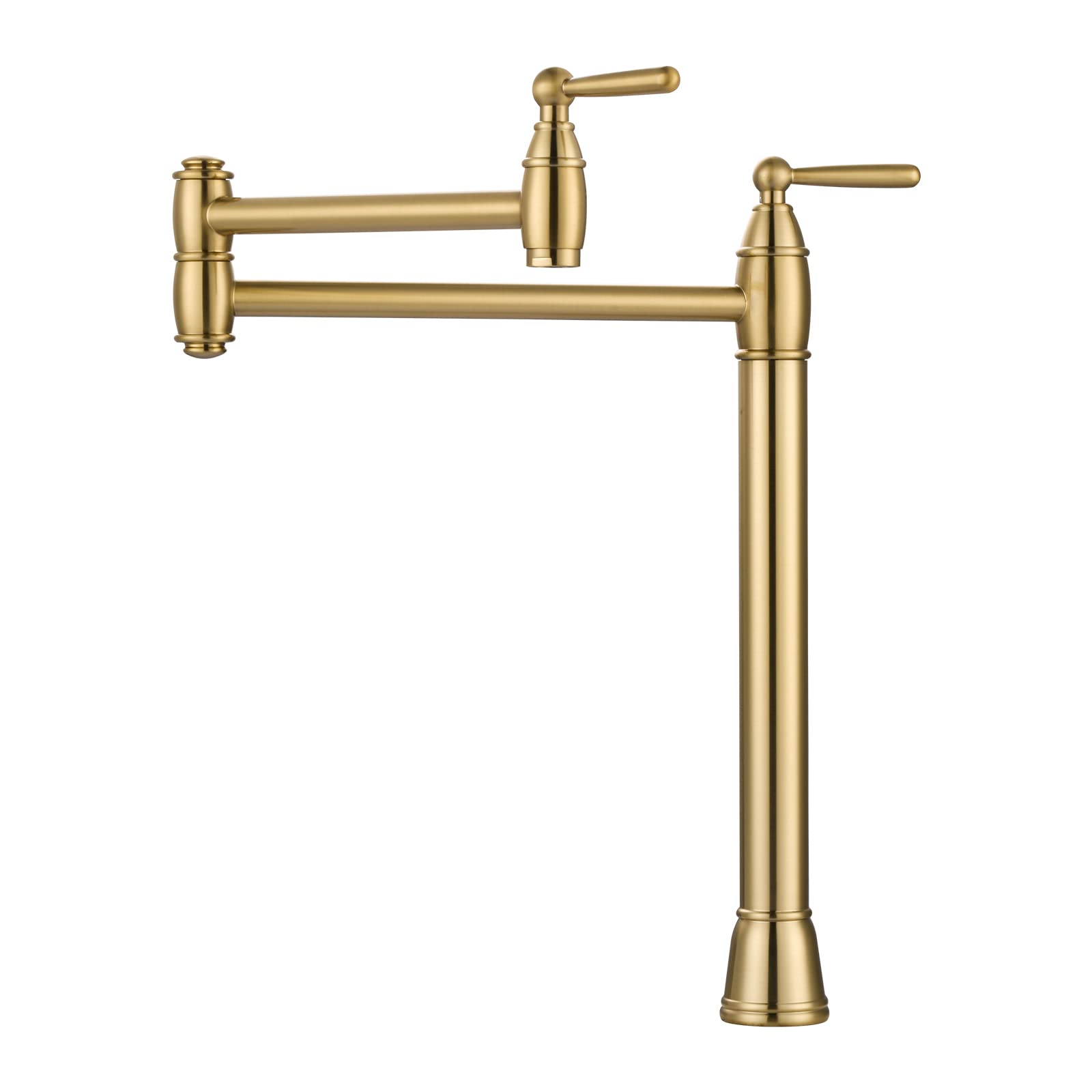 Pot Filler Deck Mount Stove Faucet, ARCORA Brushed Gold Pot Filler ...