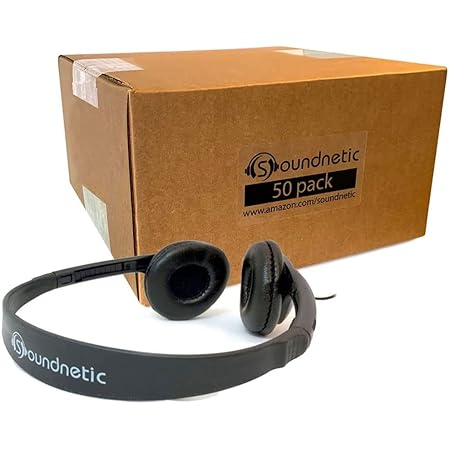 Amazon.com: Soundnetic SN-313 50 Pack Classroom Over The Head Stereo Low Cost Headphones with ...