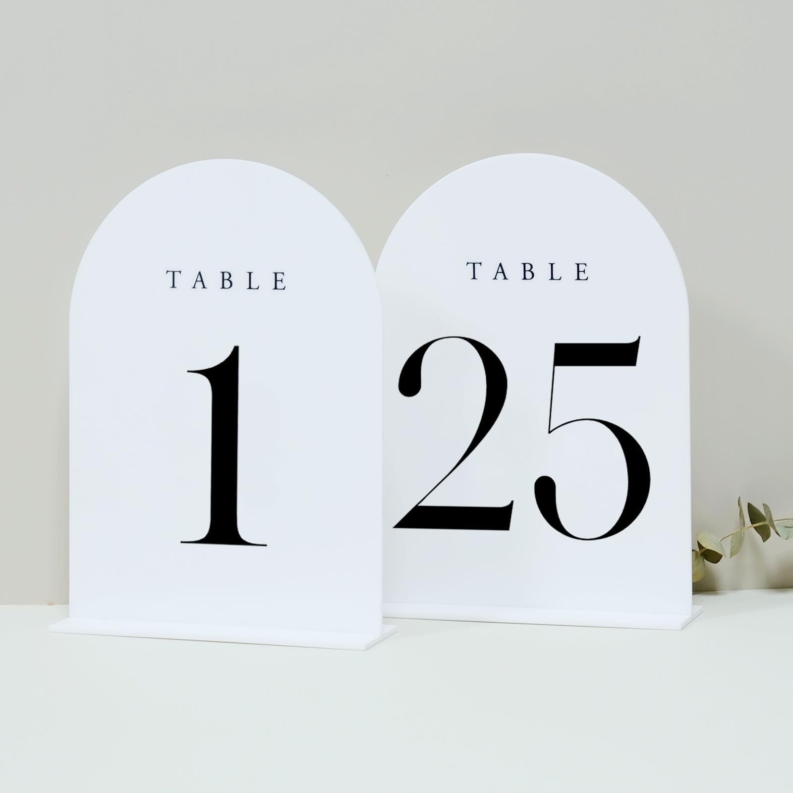 Amazon.com: JINMURY White Arch Acrylic Table Numbers 1-25 with Stand ...