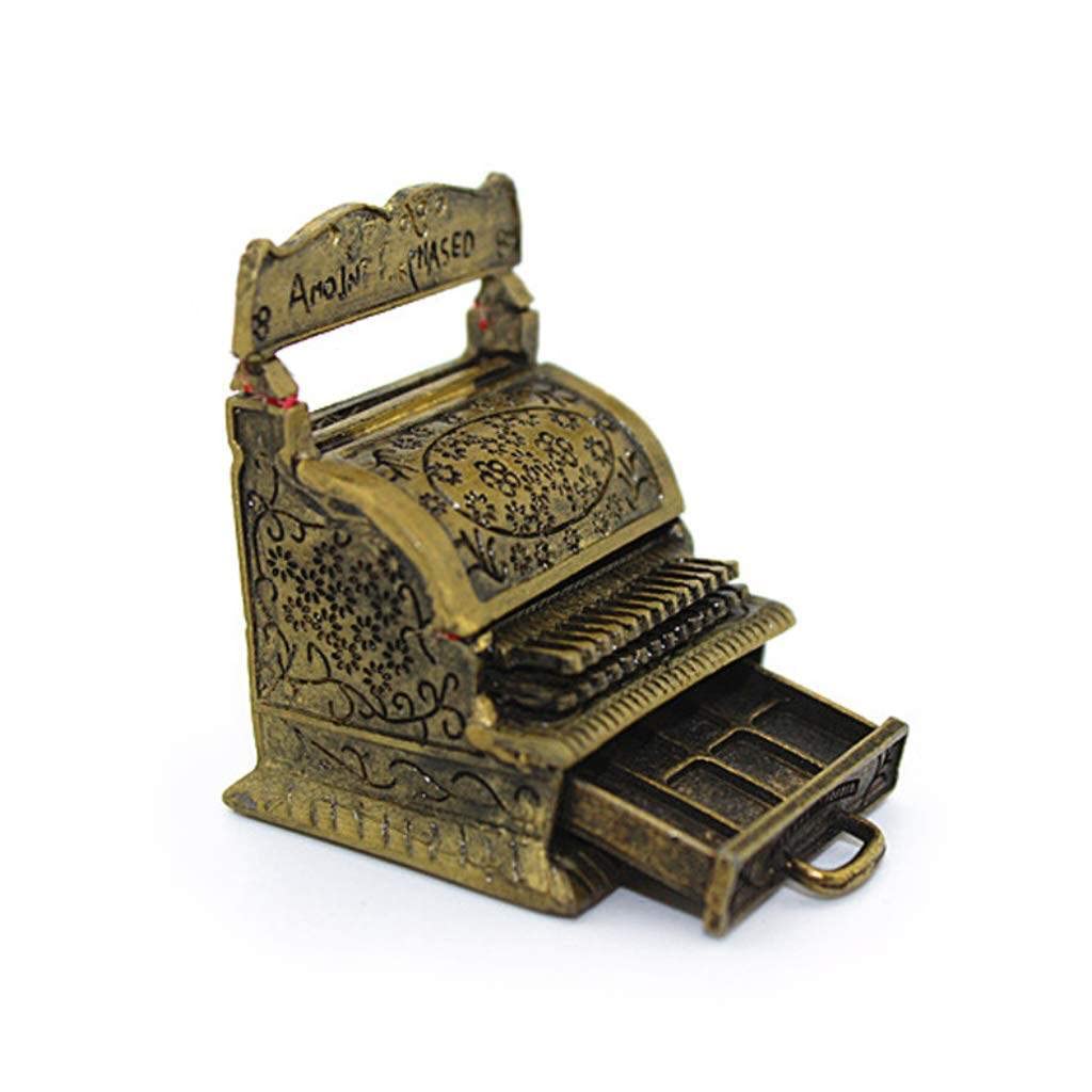 Amazon.com: 1:12 Scale Vintage Metal Cash Register Model Miniature DIY ...