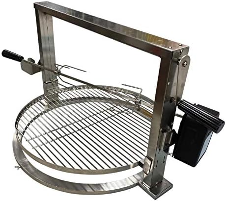SunshineBBQs Stainless Steel Round Santa Maria Kettle BBQ Rotisserie ...
