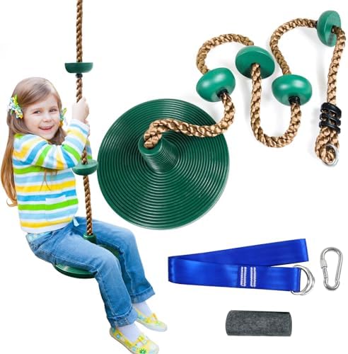 Amazon.com: Bobibibo 2 Pack Swing Seats with Tree Climbing Rope ...