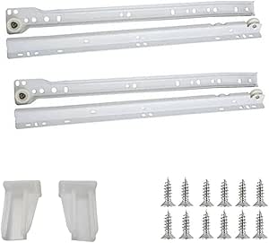 18 Inch White Euro Slides, Pack of 02, Double Stopper Functional ...