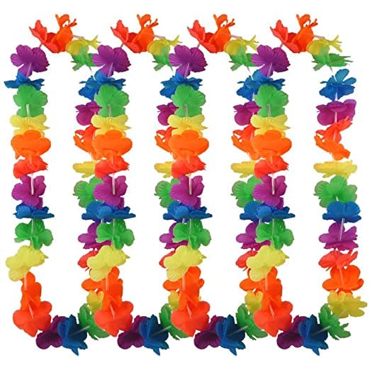 Buy Xinga Bunga Hawaiian Garland (Multicolour) Pack of 6pcs Online at ...