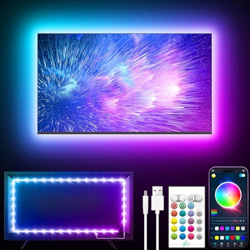 GIPOYENT TV LED Lichter, 13.1Ft TV LED Lichter für 40-65 Zoll, LED TV ...