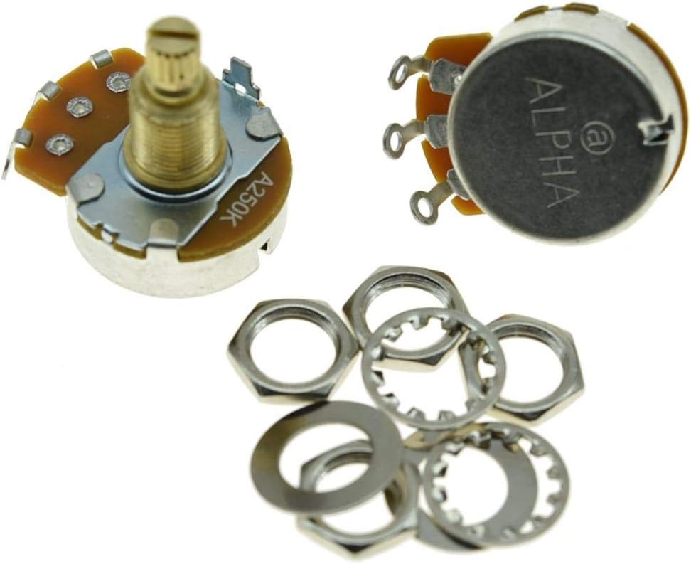 Amazon.com: Metallor Alpha Pots Log A250k Volume Audio Potentiometer ...