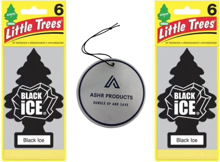 Amazon.com: LITTLE TREES Black ICE Tree AIR FRESHENER RP 1 CT : Automotive