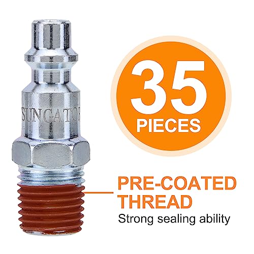 Snapklik.com : SUNGATOR 35-Pack 1/4-Inch NPT Male Industrial Air Plug ...