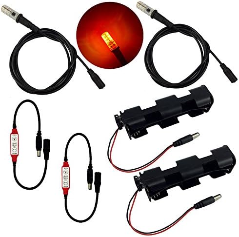 Amazon.com: 2 Kits fire Effects Ember Orange Flame Simulation LED ...