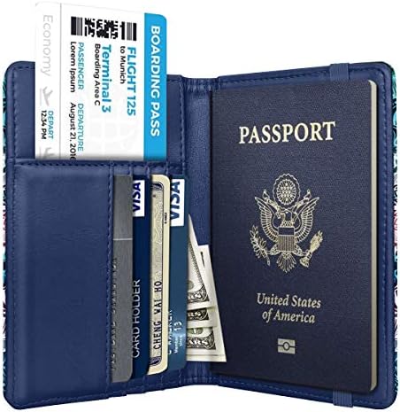 Amazon.com | Passport Holder Cover,Traveling Passport Case Cute Navy ...