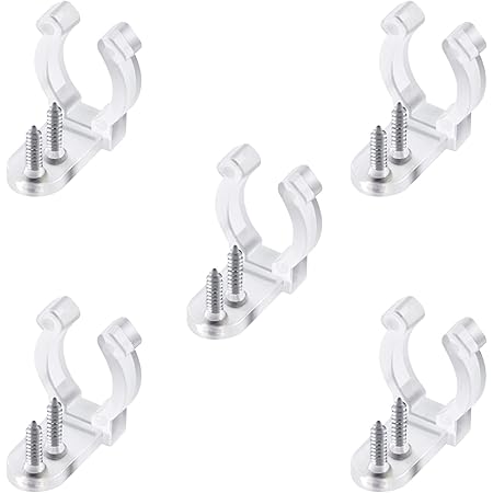 Amazon.com: BCP 100pcs 1/2inches Clear Color Christmas Light Clips PVC ...