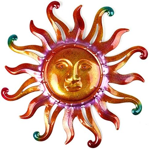 Amazon.com: Juegoal 12.7 Inch Metal Sun Wall Art Decor Hanging for ...