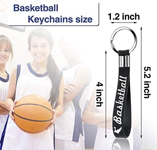 Amazon.com: WILLBOND 24 Pieces Basketball Wristlet Keychain Basketball ...