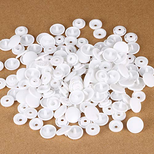 Amazon.com: BaoQiu 200 Sets White Snaps T5 Size 20(1/2") Snaps High ...
