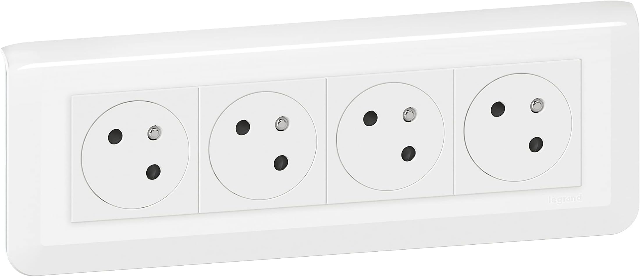 LEGRAND - Prise Quadruple Murale Précâblée avec Terre Mosaic Surface ...