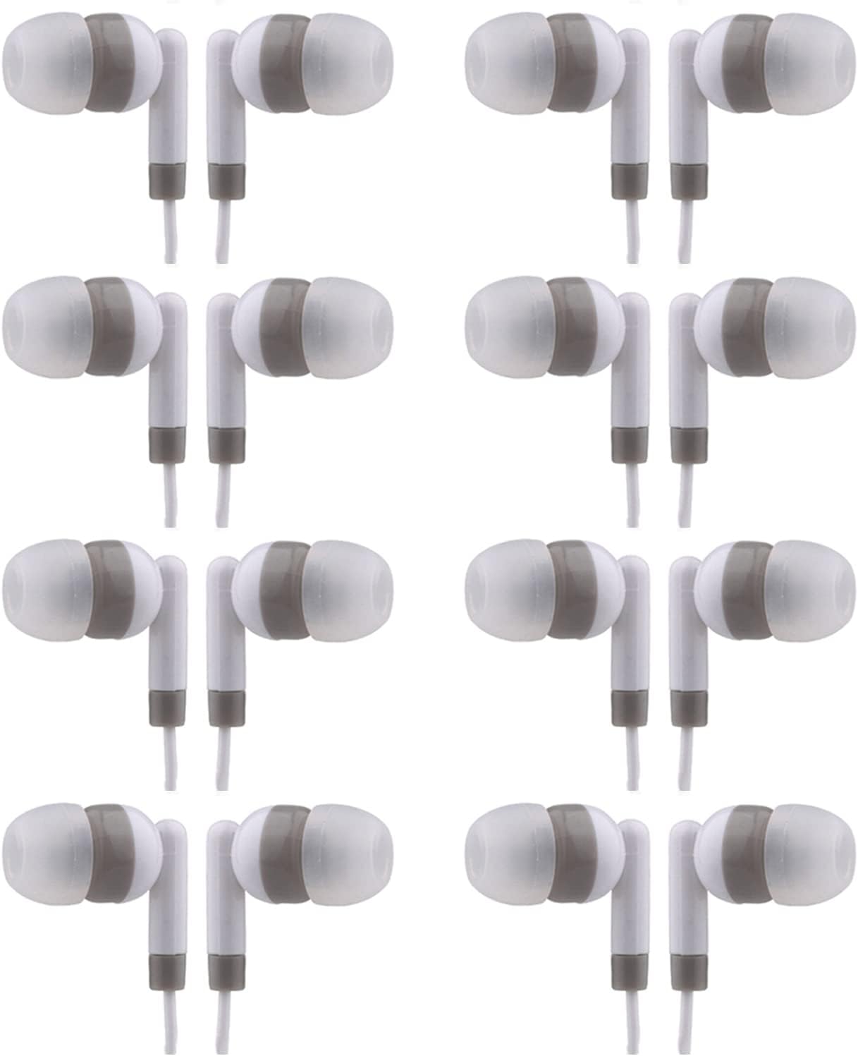 Amazon.com: Earbuds Bulk 100 Packs Black Student Headphones for ...