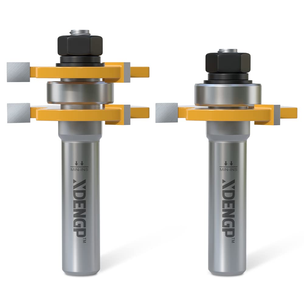 Buy XDENGP 2 PCS Tongue And Groove Router Bit Set 1 2 Inch Shank