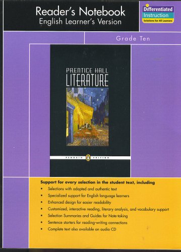 Reader's Notebook, English Learner's Version, Grade 10, for Prentice ...