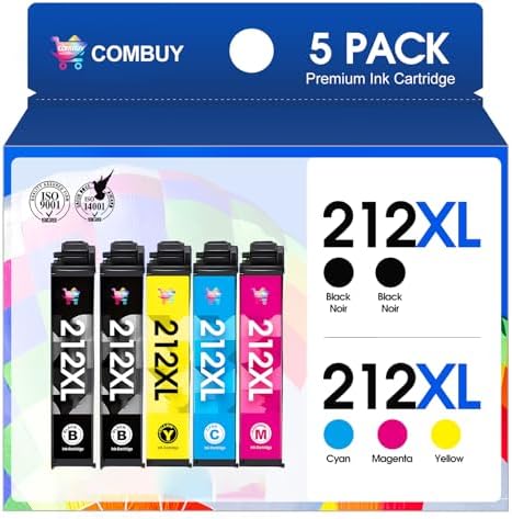 Amazon.com: 212XL 212 Ink Cartridges (5 Pack) Remanufactured ...