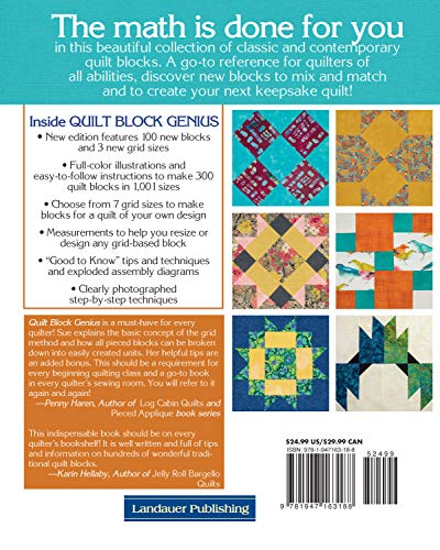 Snapklik.com : Quilt Block Genius, Expanded Second Edition: Over 300 ...