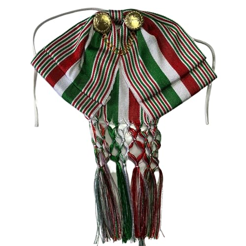 Pajarita Mexicana, Corbatín Tricolor Verde, Rojo y Blanco Diseño a ...