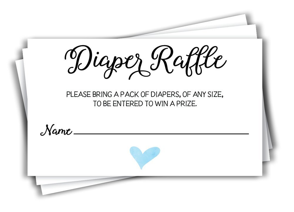 Wipe And Diaper Raffle Baby Shower Invitations