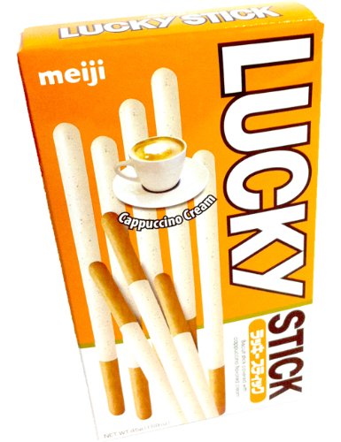 Amazon.com : Meiji Lucky Stick Cappuccino Biscuit : Biscuits Gourmet ...