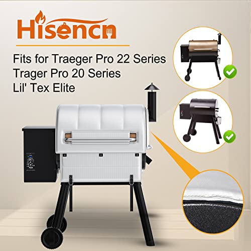 Hisencn Grill Thermal Insulation Blanket for Traeger Pro 575, Pro 22 ...