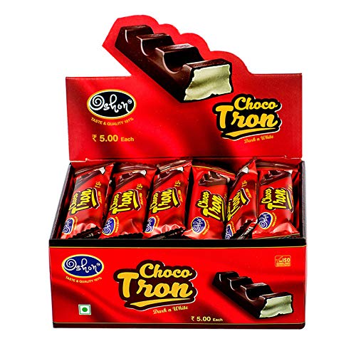 Oshon Choco Tron Multi-Flavoured Dark & White Chocolate Bars - 30 ...