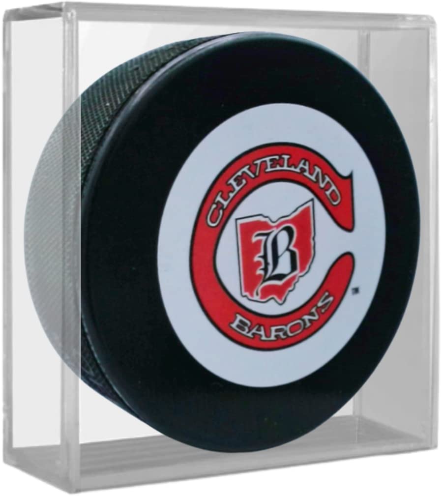 Cleveland Barons Vintage Logo Classic Collectors Puck W Clear Acrylic ...