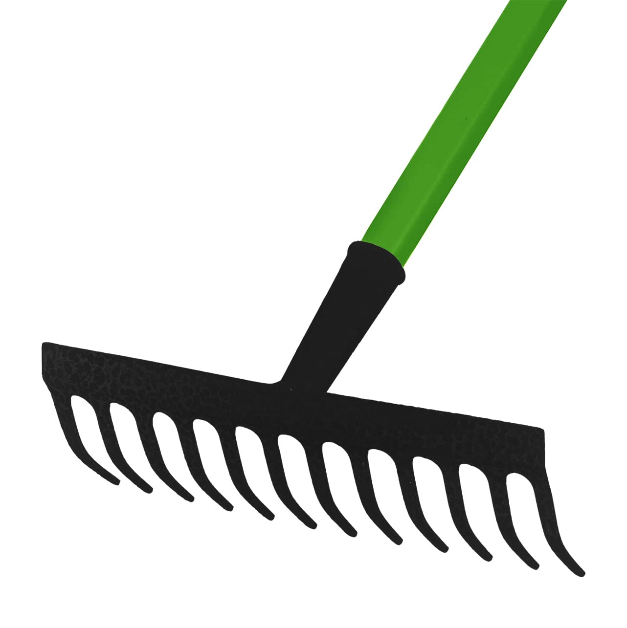 rightclick Garden Rake Heavy Duty 12 Teeth Carbon Steel Rake For ...