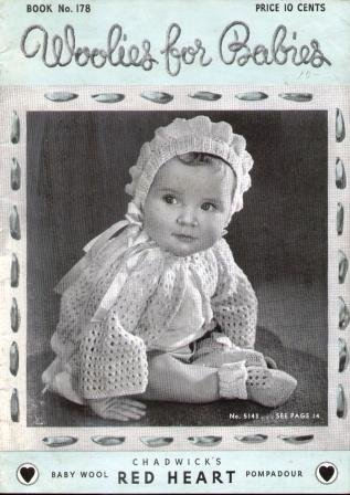 WOOLIES FOR BABIES (BOOK NO. 178 Chadwick's Red Heart Babby Wool: Spool ...