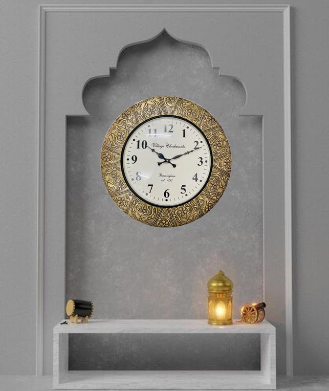 Buy RP Decorian Brass and Wood Decorative Brass Embossed Antique Brash ...