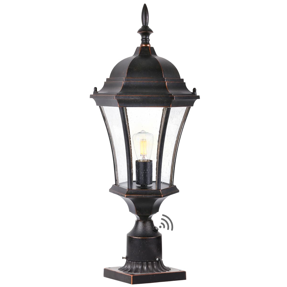 GOALPLUS 24" Outdoor Post Light with Dusk to Dawn Sensor, Exterior Post ...