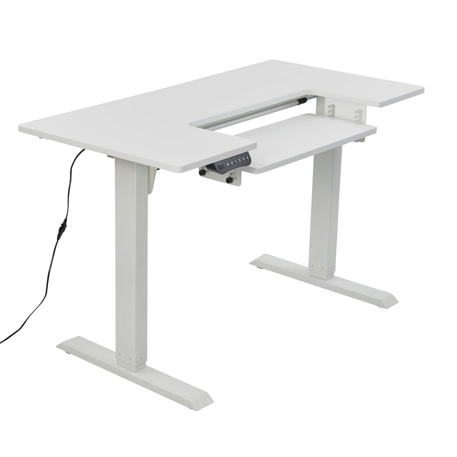 Sewing Online Electric Height Adjustable-Sewing/Craft Table White with ...