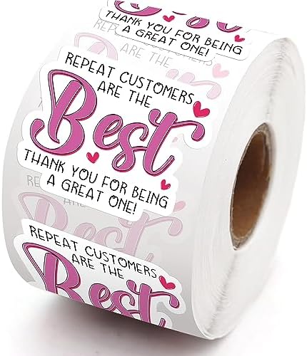 Amazon.com: 500pcs Pink Repeat Customers are The Best Stickers,Cute ...