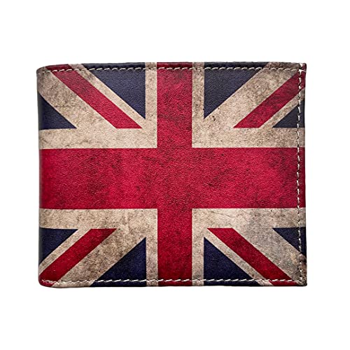 Amazon.com: British Flag Wallet Union Jack Wallet Men's BiFold Wallet ...