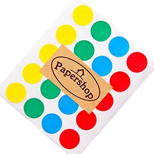 Coloured Dot Stickers (x200) - 2cm Red, Blue, Green, Yellow - Multi ...