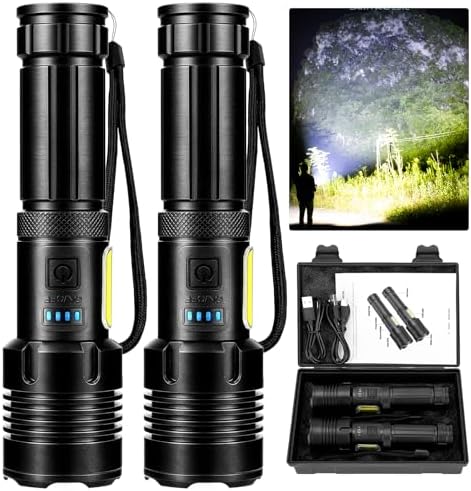 Rechargeable LED Flashlights High Lumens, 990,000 Lumens Super Bright ...