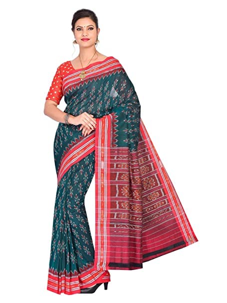 Buy FLOWRINA Odisha Sambalpuri Handloom Ikat Women's Cotton Saree, Ikat ...