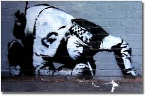 Banksy - Copper Snorting Street Graffiti Stencil Art, Size:60" x 40 ...