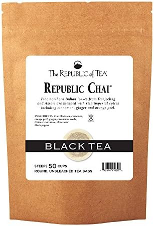 Amazon.com : The Republic of Tea Republic Chai Black Tea, Tin of 50 Tea ...